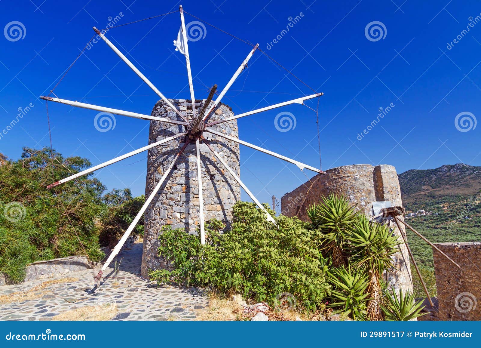 Ancient Windmills of Lasithi Plateau Stock Image - Image of power, mill ...