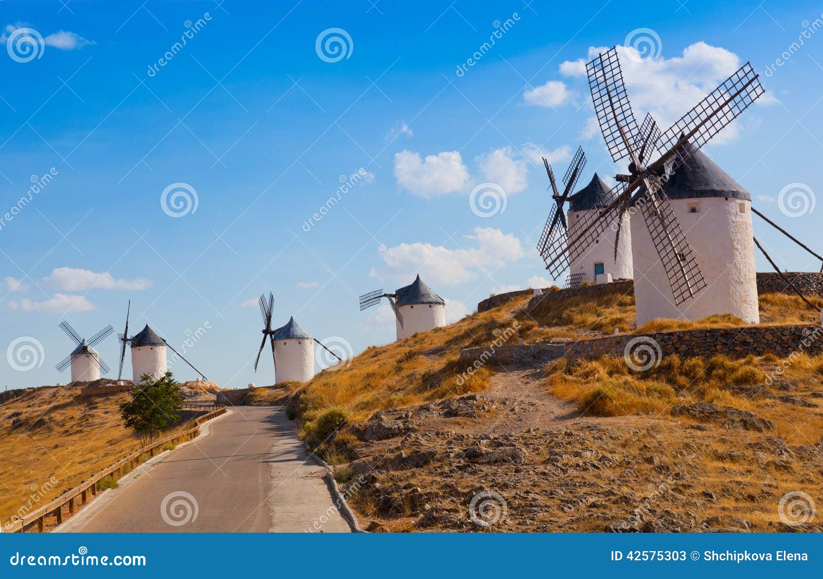 Ancient windmills stock image. Image of spanish, outside - 42575303