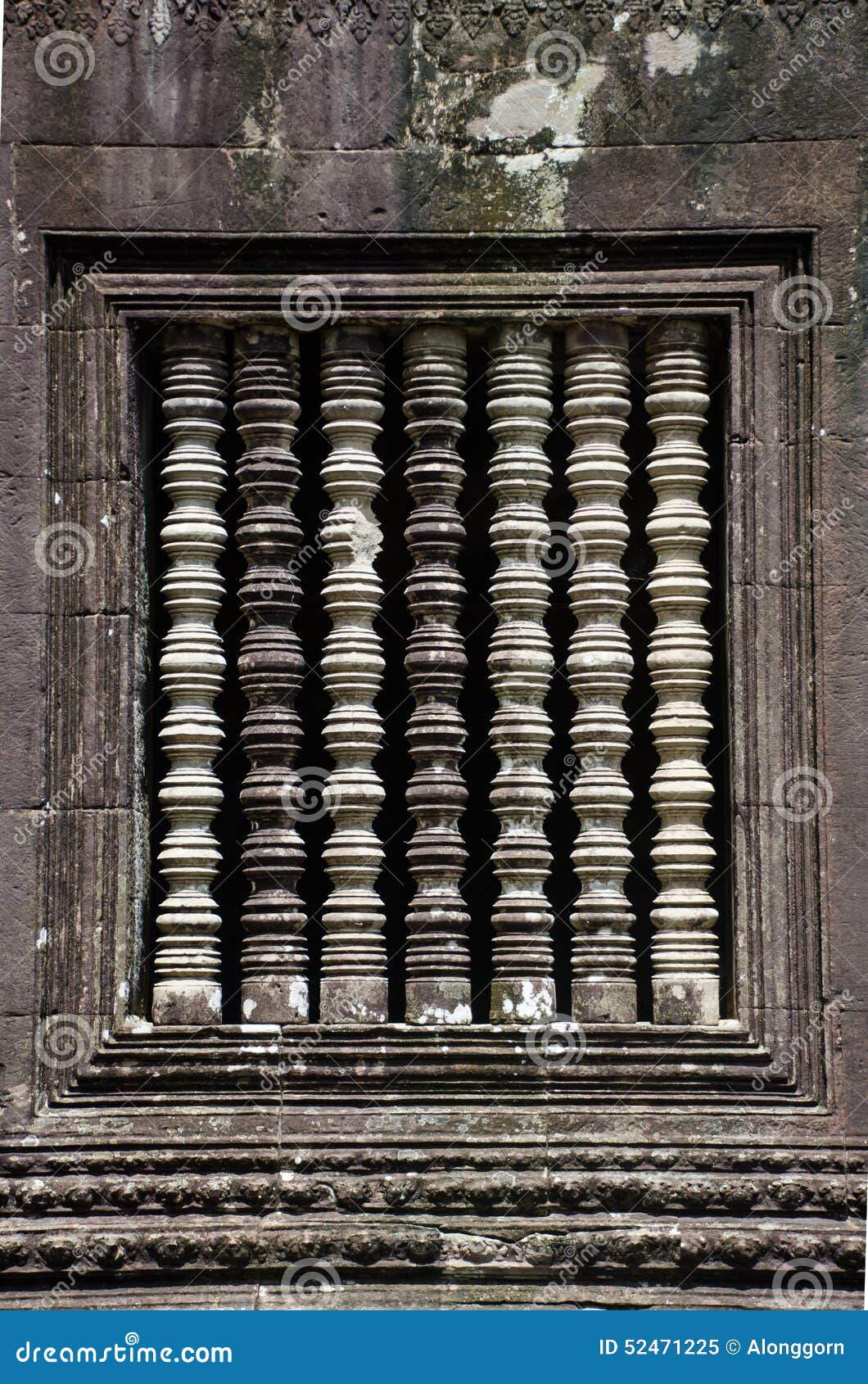 The Ancient Window at Angkor Wat Stock Image - Image of land, movement ...