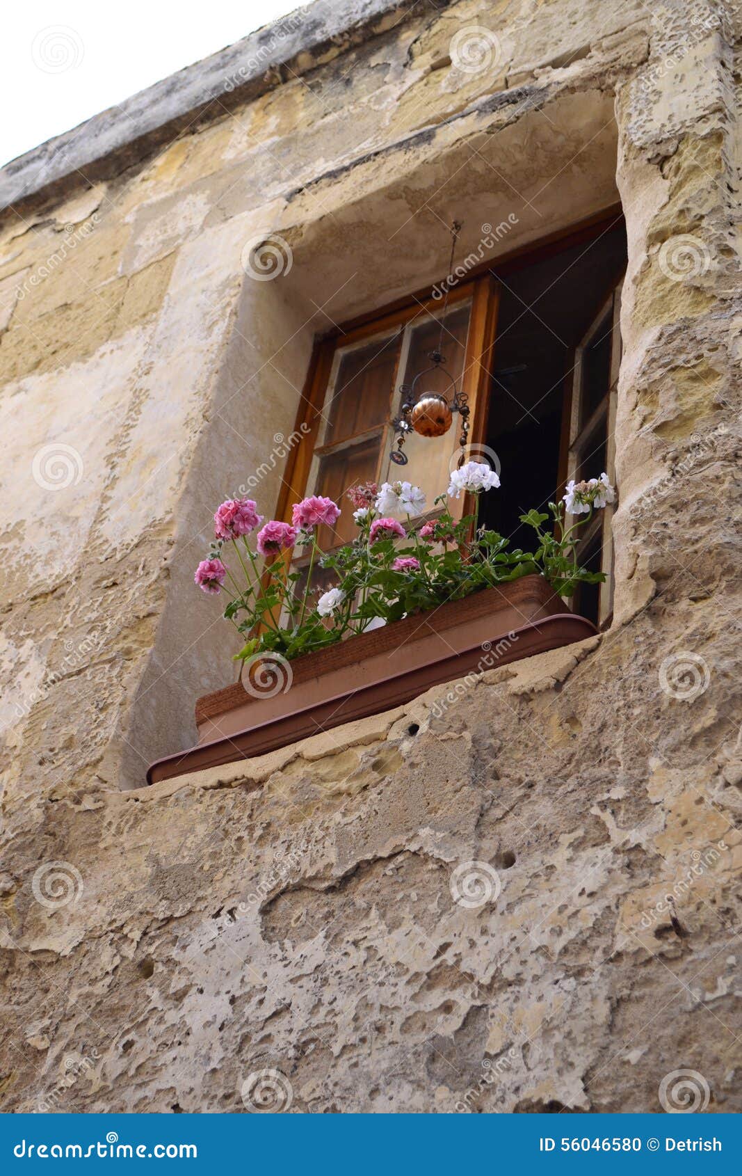 Ancient window stock photo. Image of landscape, architecture - 56046580
