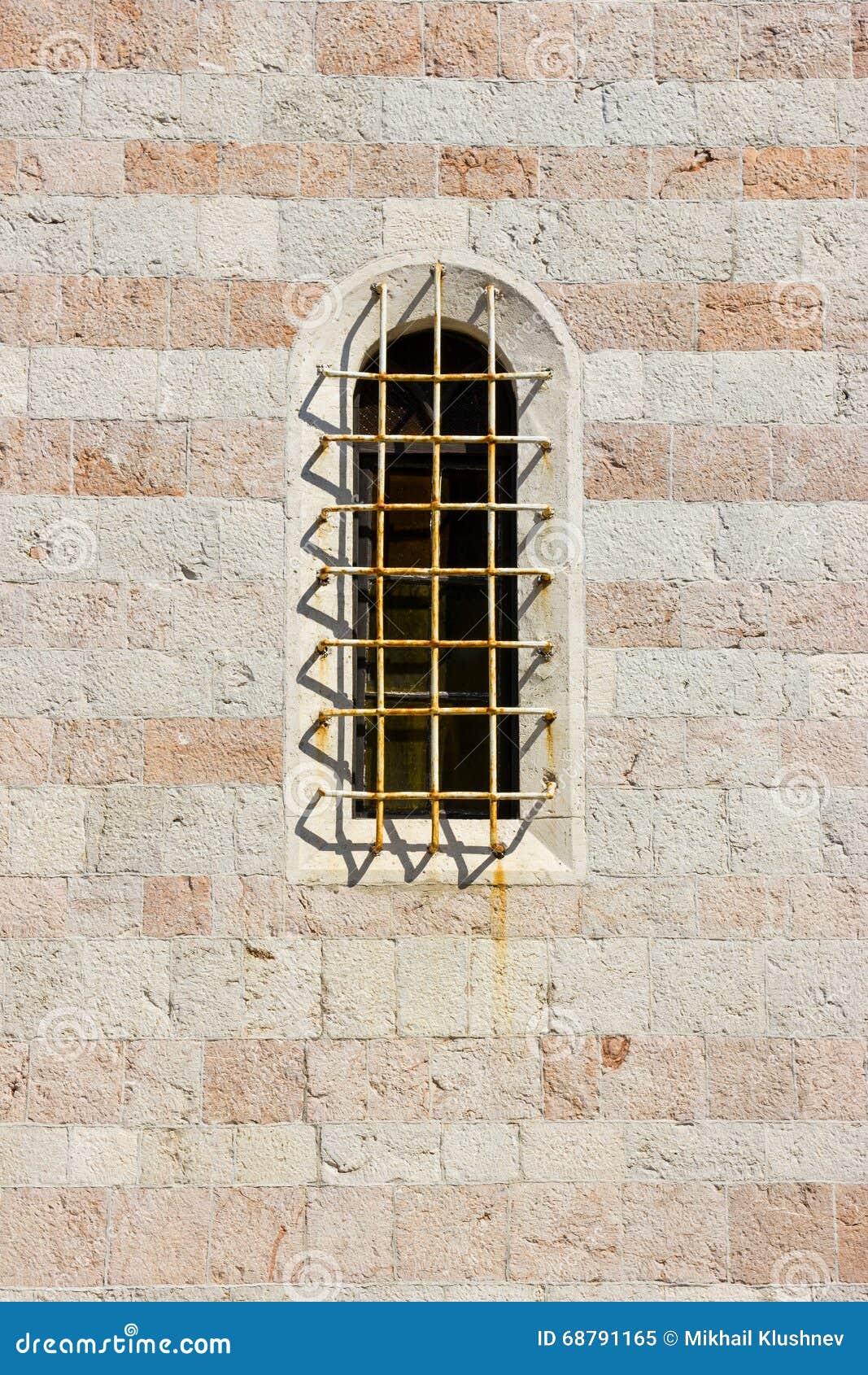 Ancient Window with Cell in the Wall. Stock Image - Image of structure ...