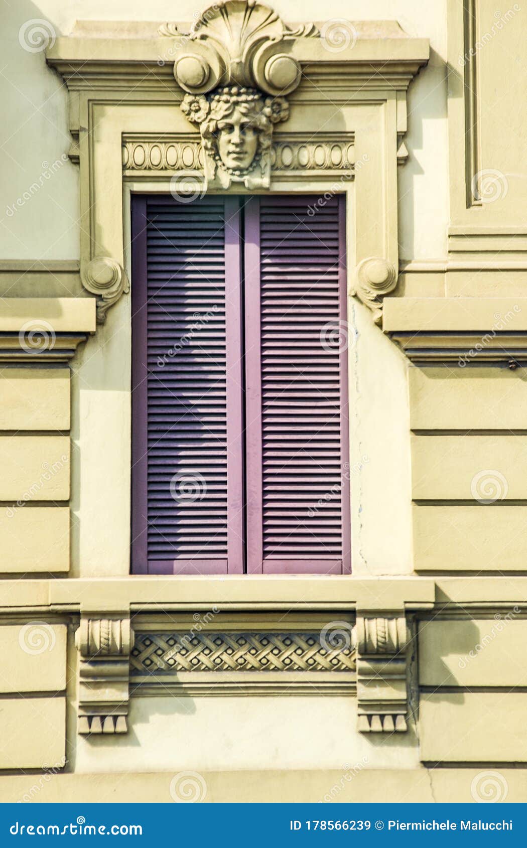 Ancient Window of Historic Building Stock Image - Image of facade ...