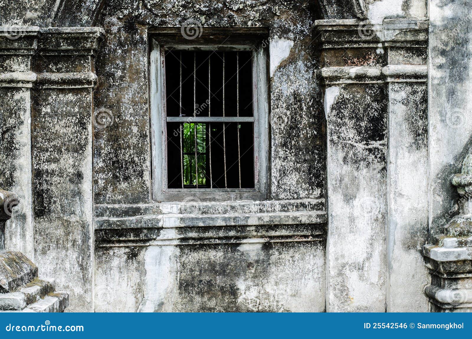 Ancient Window on the Old Pagoda at Temple, TH. Stock Photo - Image of ...