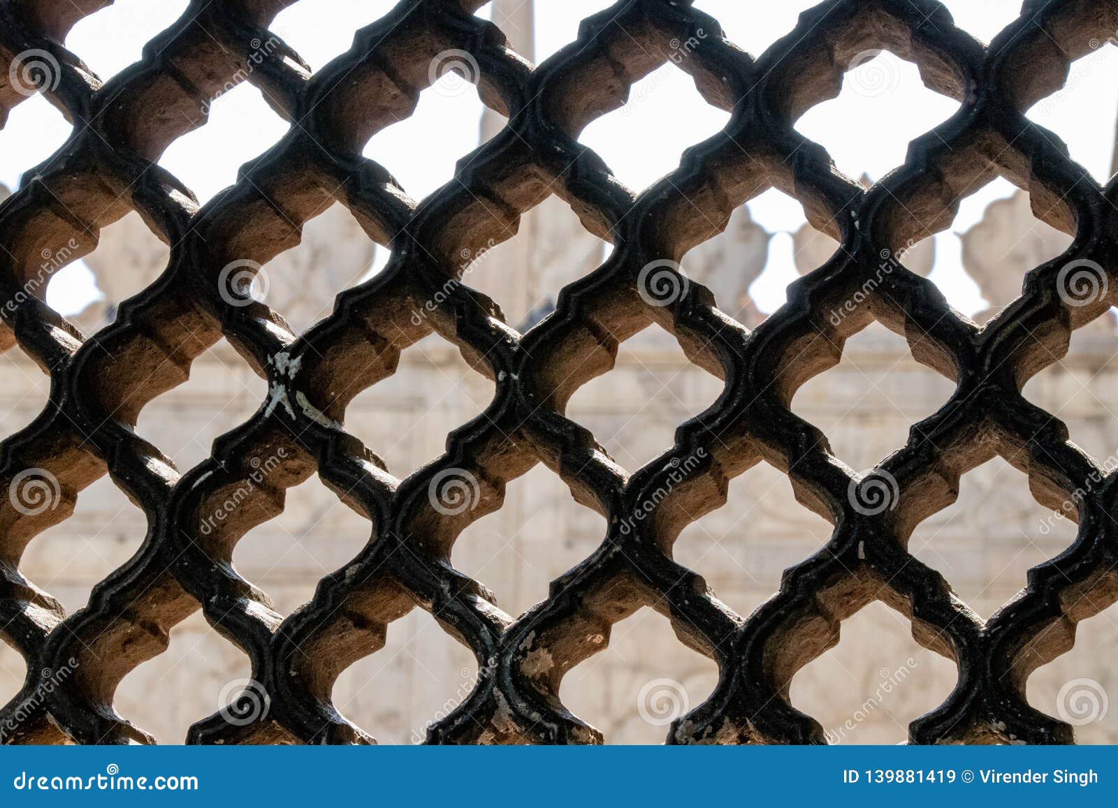 Ancient Window Pattern in Red Fort India Stock Image - Image of muslim ...