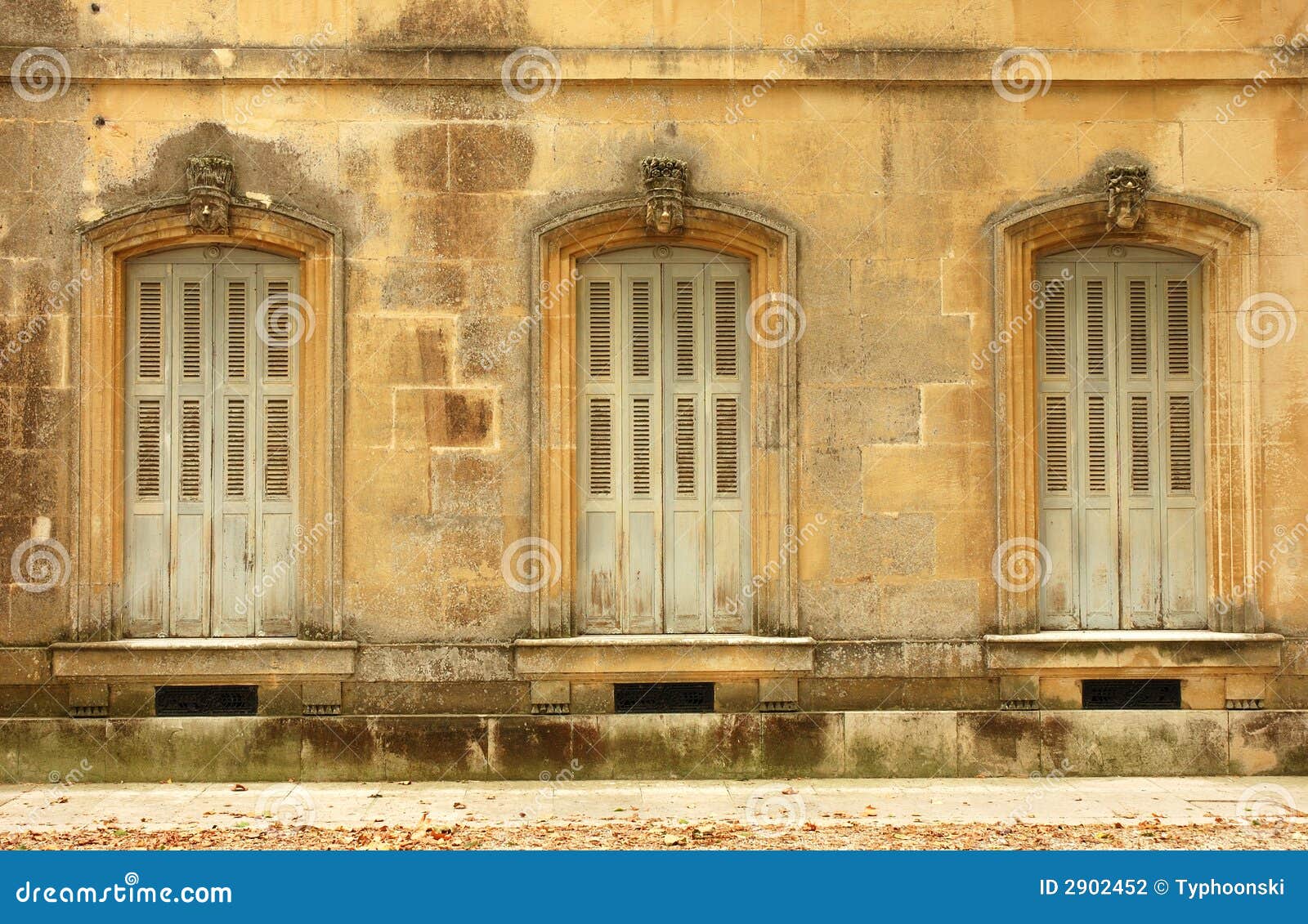 Ancient windows stock photo. Image of ochre, castle, shutter - 2902452