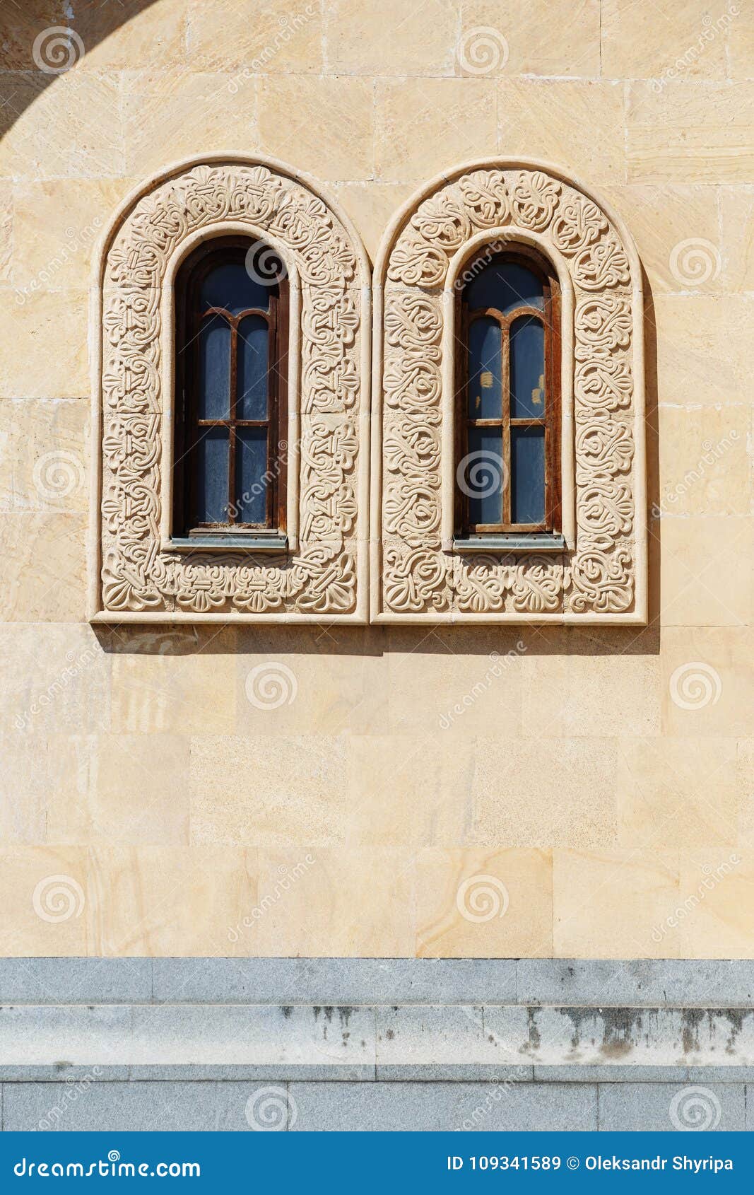 Ancient Windows of the Arch Stock Image - Image of building, arch ...