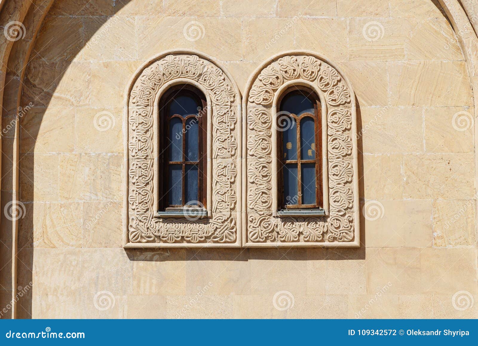 Ancient Windows of the Arch Stock Photo - Image of cement, medieval ...