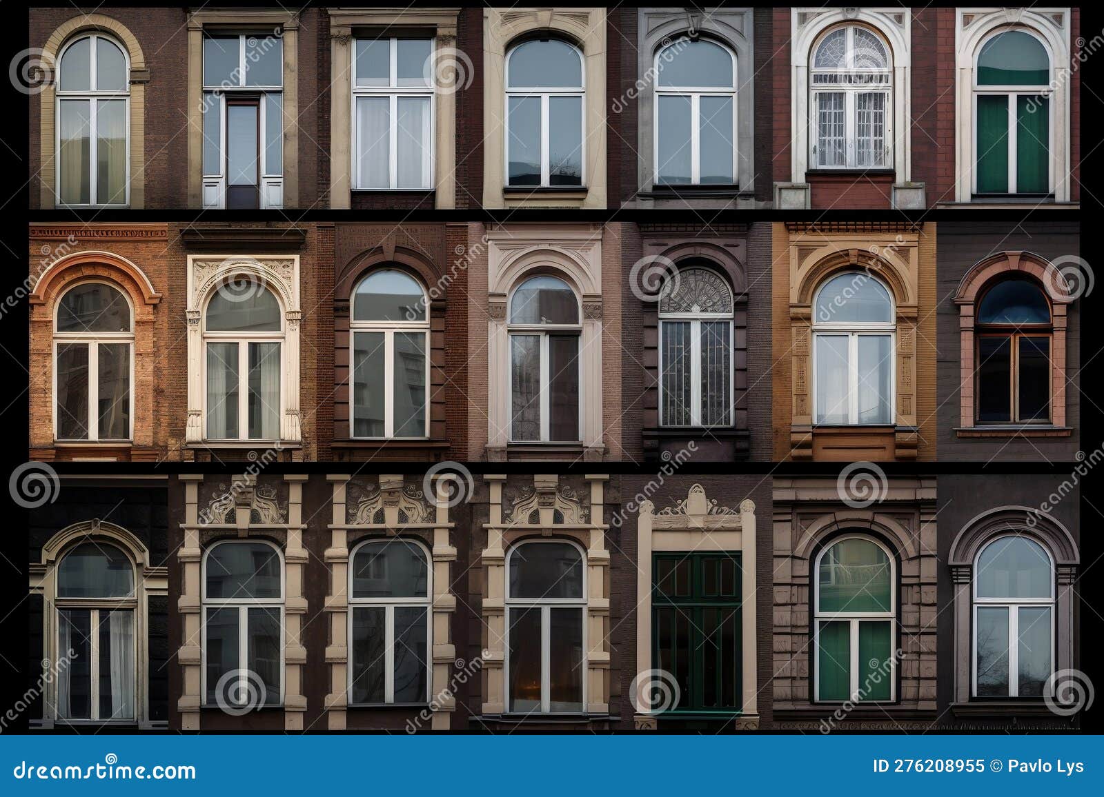 Ancient Windows in Buildings. AI Generated Stock Image - Image of glass ...