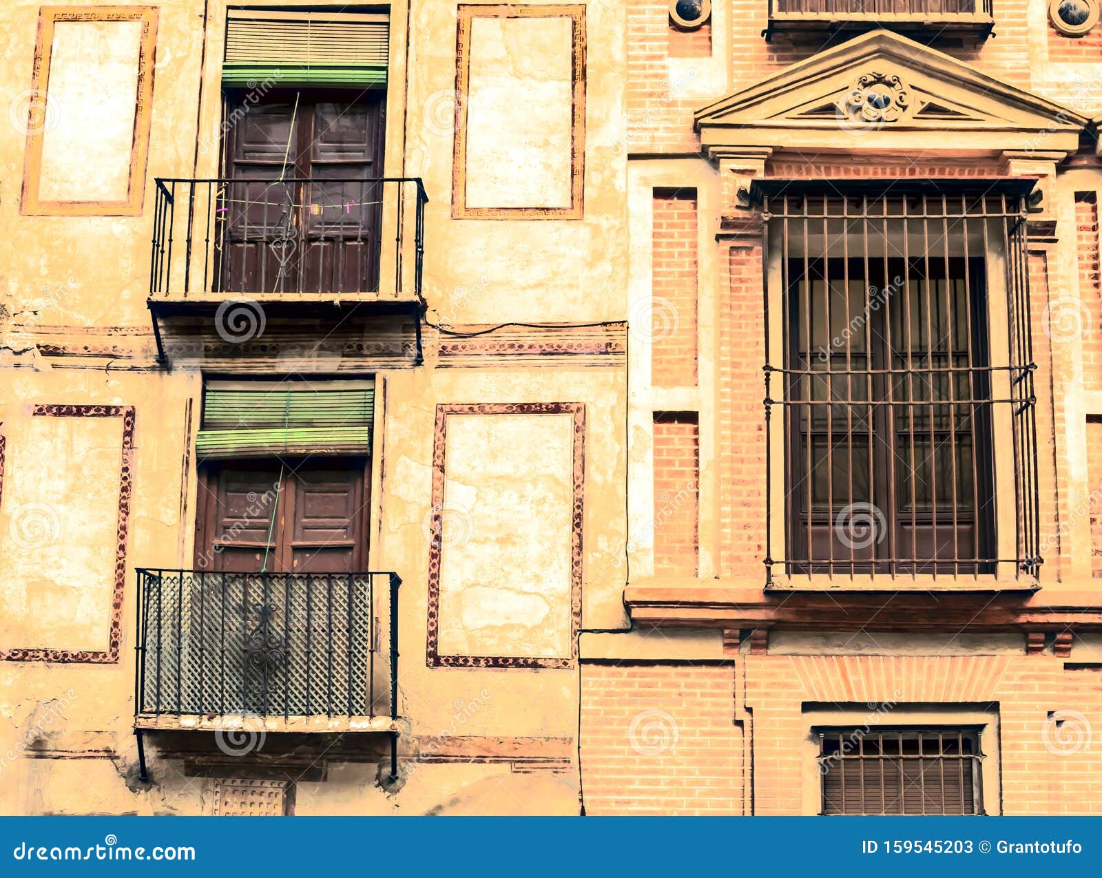 Ancient windows stock image. Image of arch, facade, door - 159545203