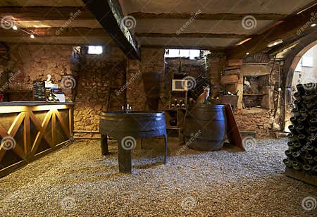 Ancient wine cellar stock photo. Image of cask, basement - 19536068