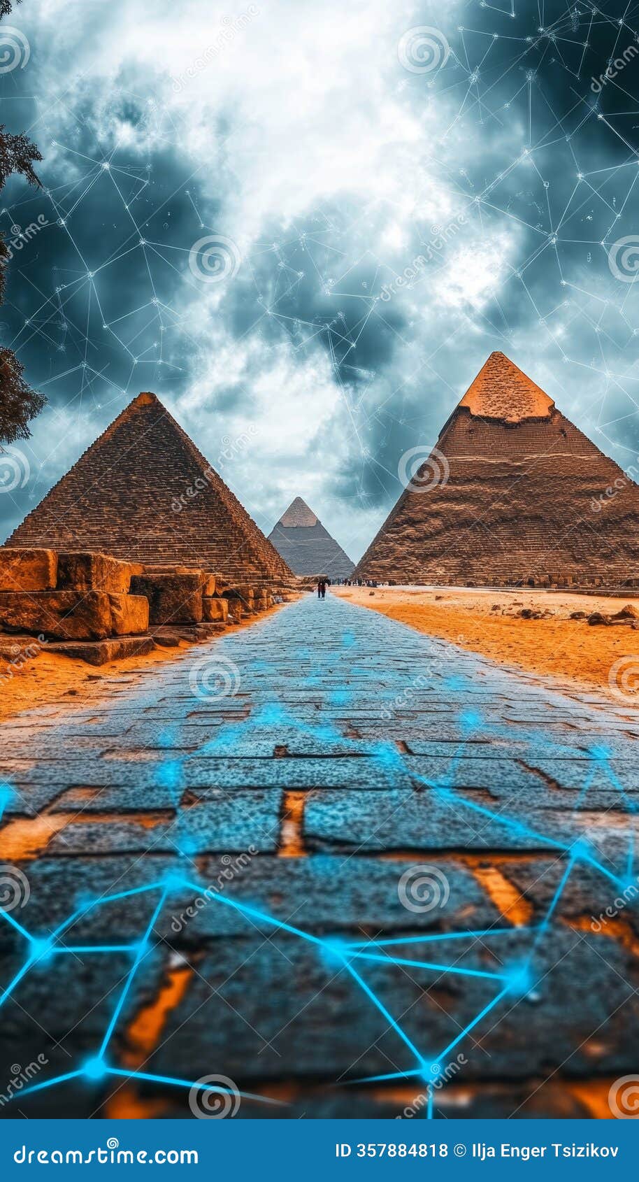 Ancient Wonders of Egypt in a Modern World, Pyramids of Giza in Digital ...