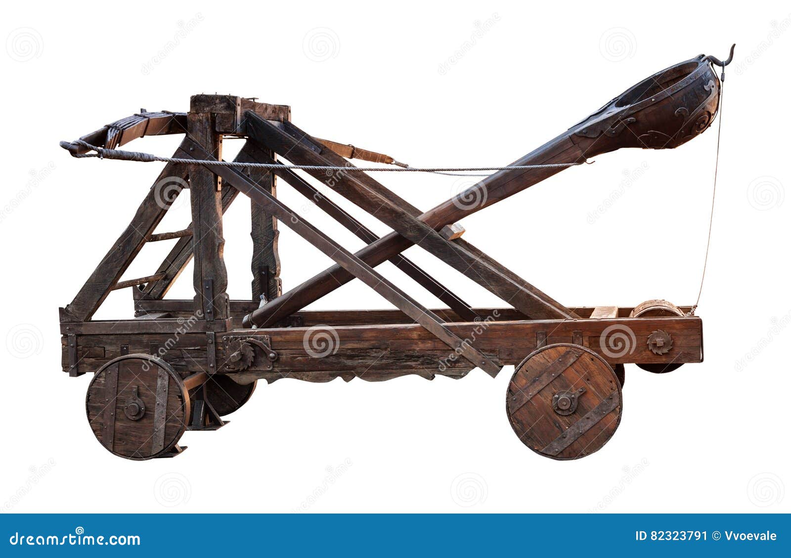 Wooden Catapult Bucket Royalty-Free Stock Photography | CartoonDealer ...