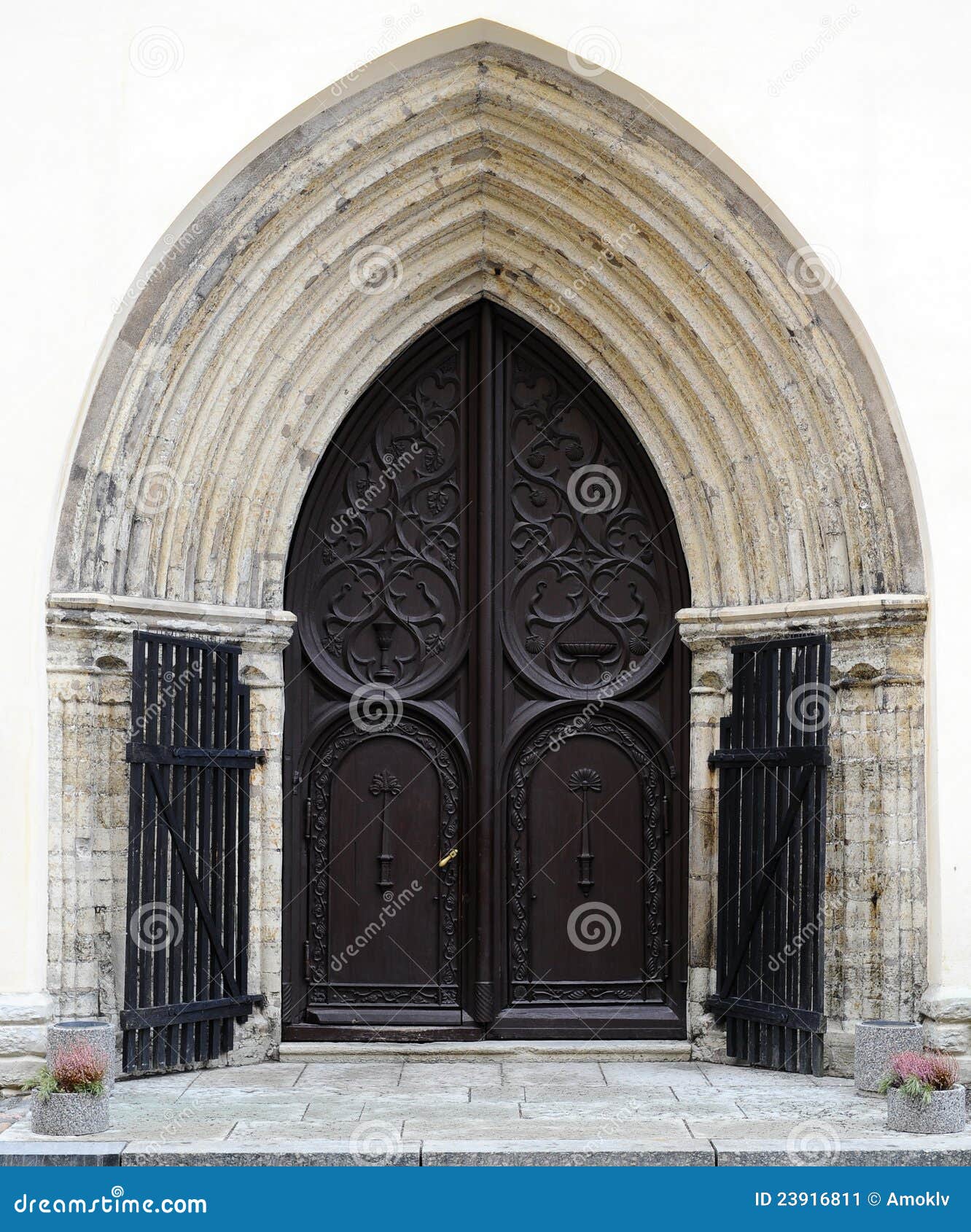 Ancient wooden door stock image. Image of historic, door - 23916811
