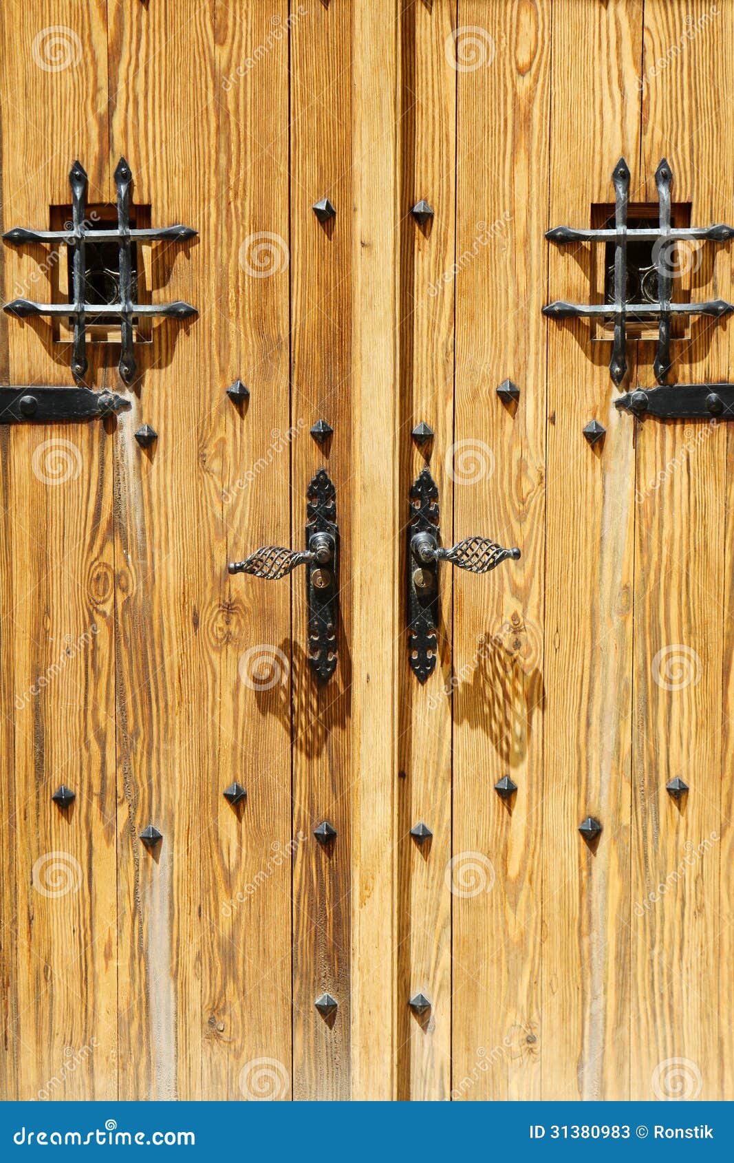 Ancient wooden door stock image. Image of vintage, spain - 31380983