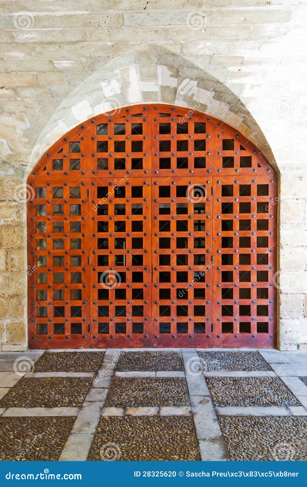 Ancient wooden gate stock photo. Image of stone, enter - 28325620