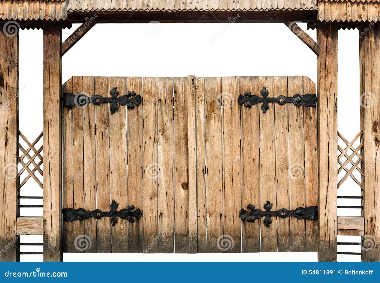 Ancient wooden gate stock image. Image of doorway, medieval - 54811891