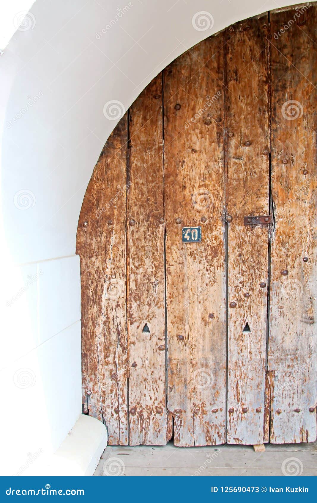 Ancient Wooden Gates and Doors in the Castle with Elements of Locks ...