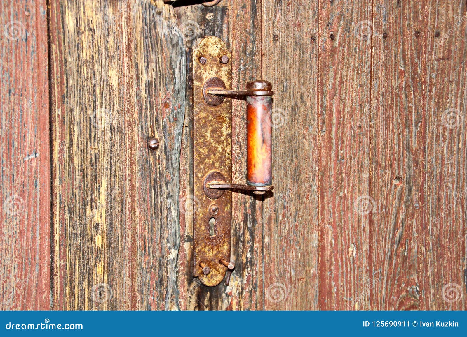 Ancient Wooden Gates and Doors in the Castle with Elements of Locks ...