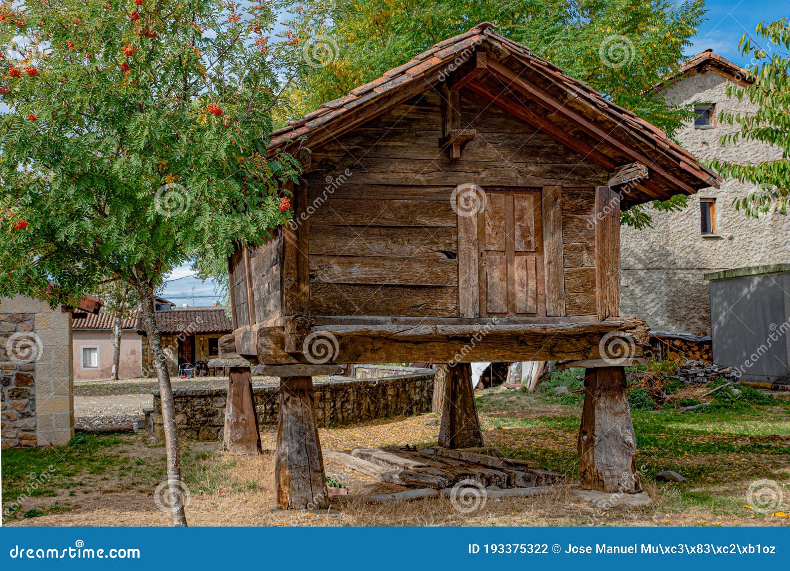 Ancient Wooden Granary in a Village Stock Photo - Image of ancient ...