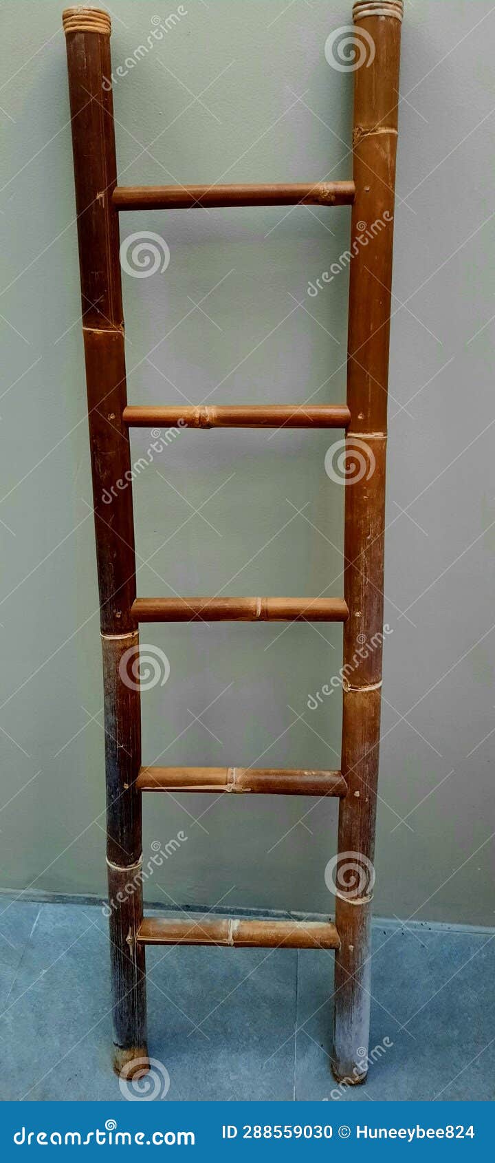 Ancient Wooden Ladder Leaning Against the Wall of the Room is Usually ...