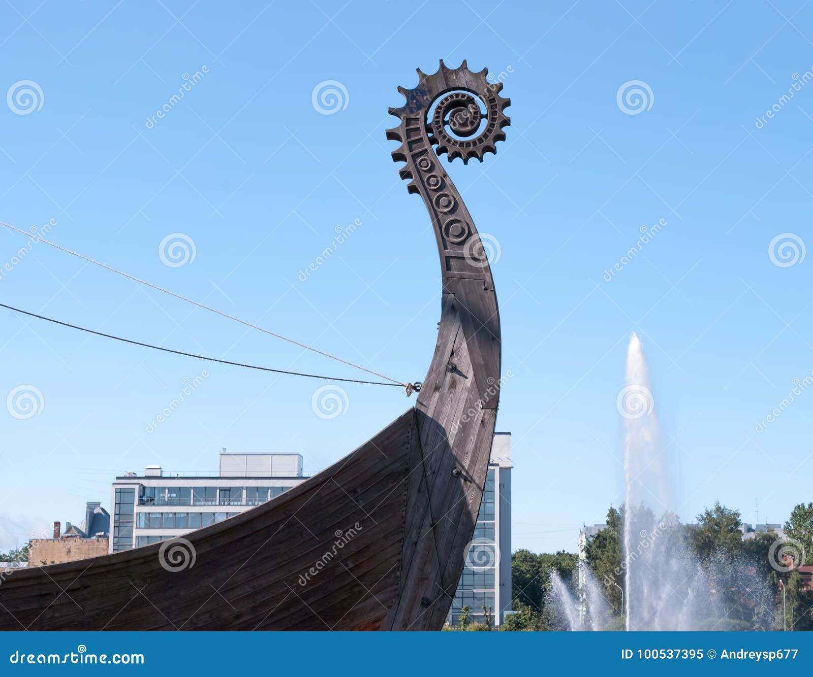 Ancient Drakkar of the Ancient Vikings Stock Image - Image of carving ...