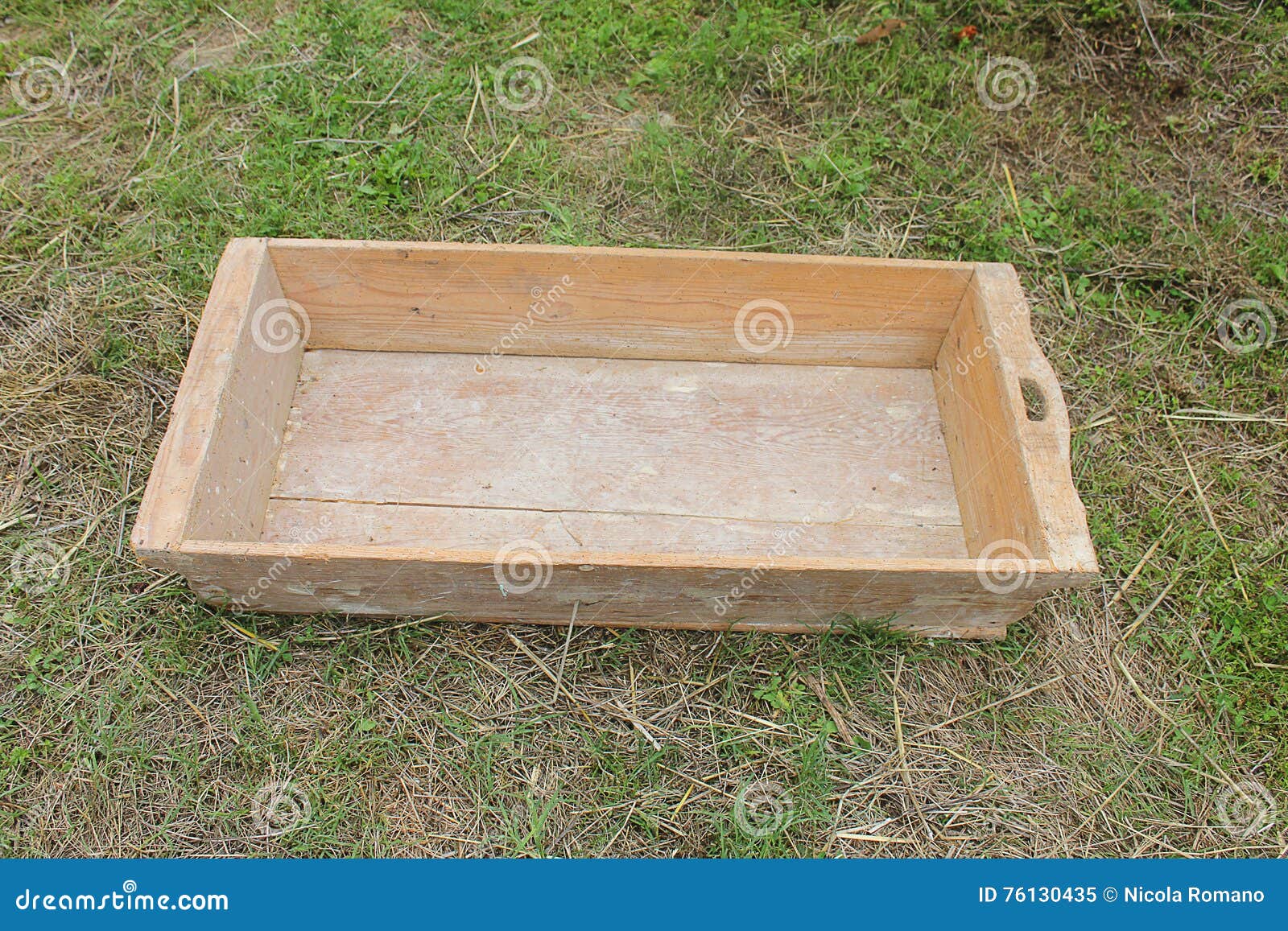 Ancient Wooden Tub To Make Bread on the Grass Stock Image - Image of ...