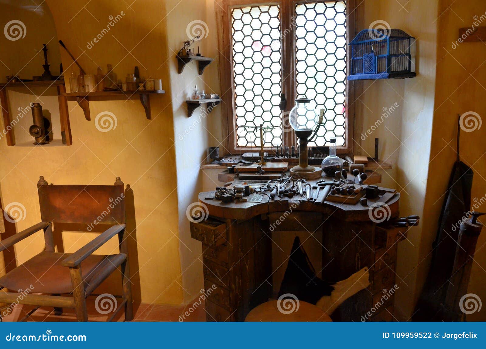 Ancient Work Room in a Museum Editorial Photography - Image of retro ...