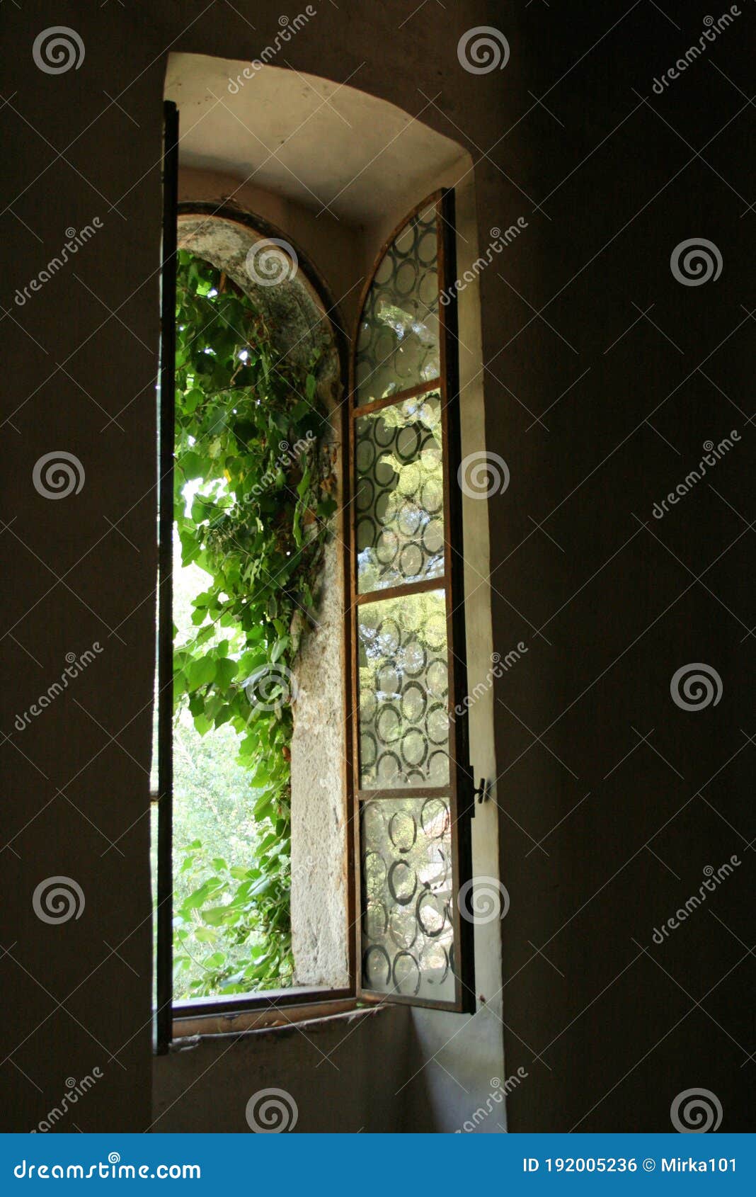 Ancient and Worked Window. Typical Italian Stock Photo - Image of glass ...