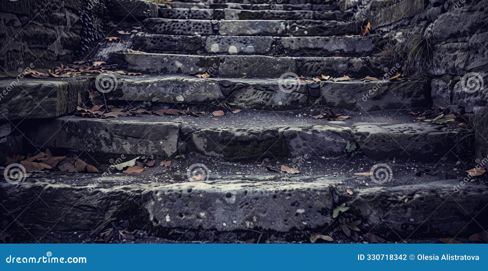 Ancient Worn Stone Steps, Leading Up To a Historic Site, Time and ...