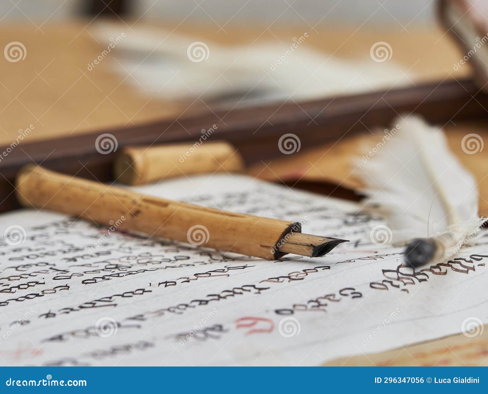 An Ancient Written Scroll of Parchment Stock Photo - Image of parchment ...