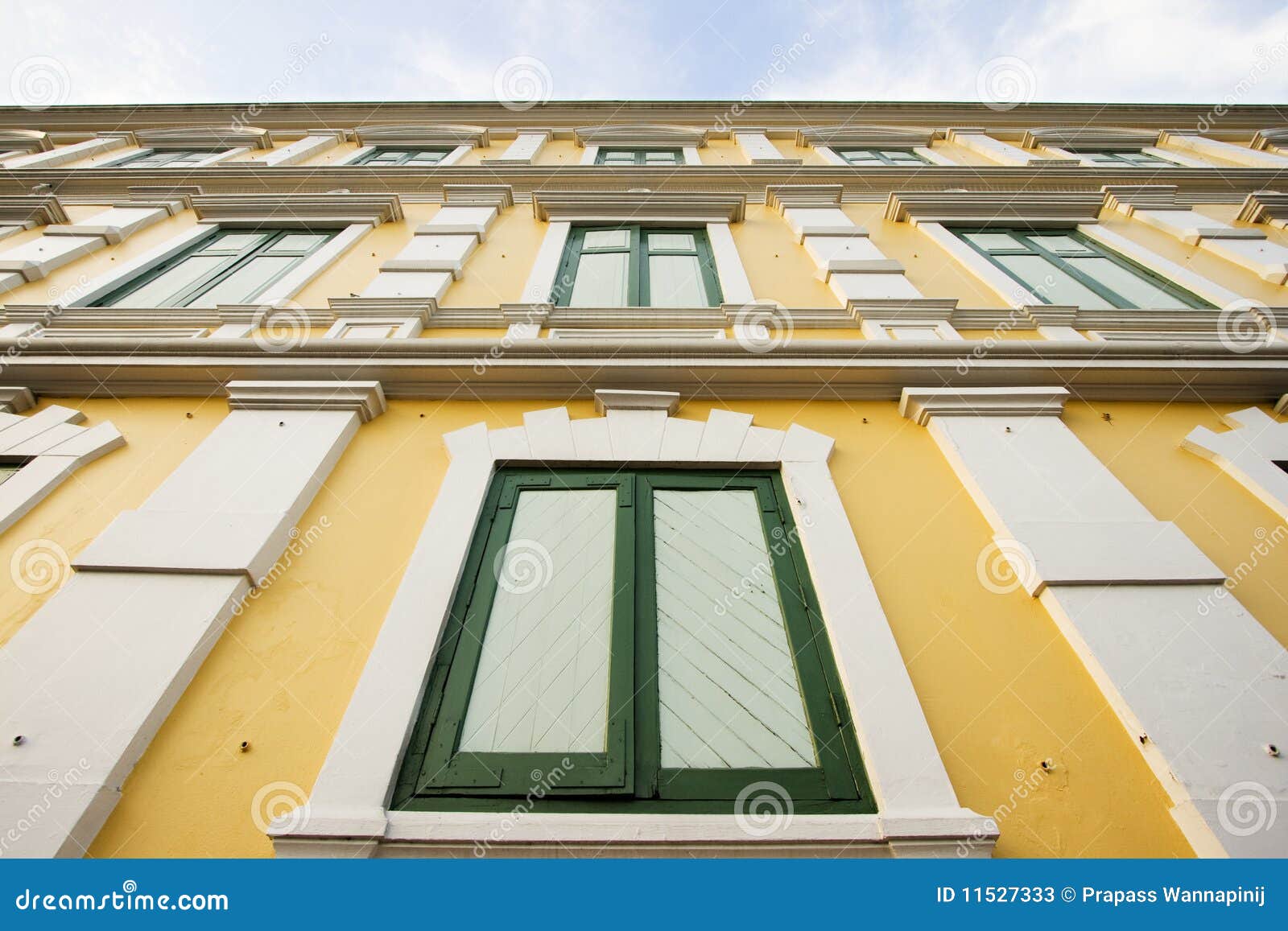 Ancient Yellow Building in Bangkok Stock Image - Image of antique ...