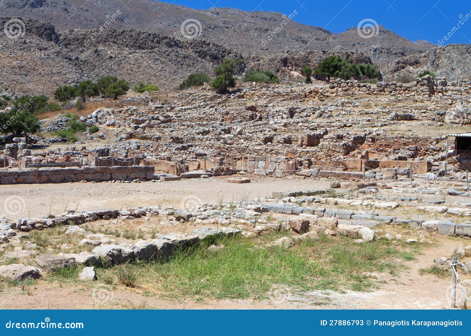 Ancient Zakros at Crete Island in Greece Stock Image - Image of deads ...
