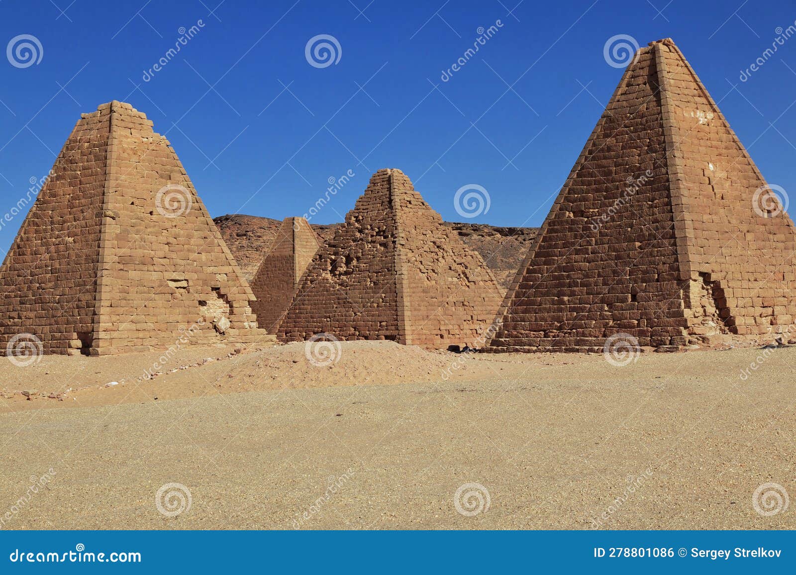 Ancients Pyramids in Jebel Barkal, Sudan, Nubia Stock Photo - Image of ...