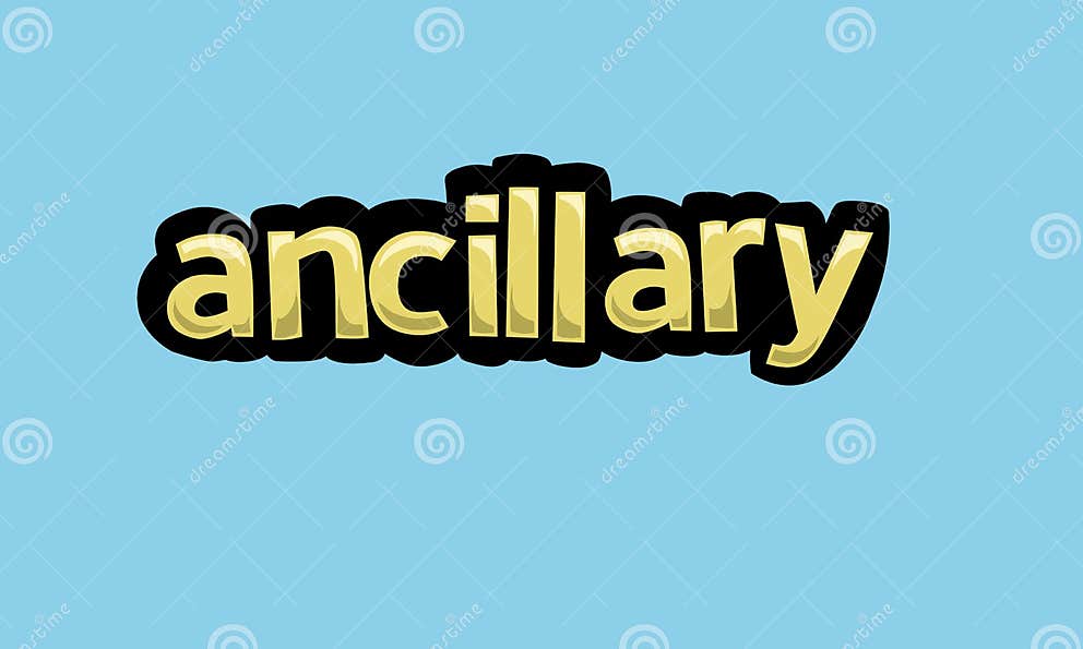 ANCILLARY Writing Vector Design on a Blue Background Stock Vector ...