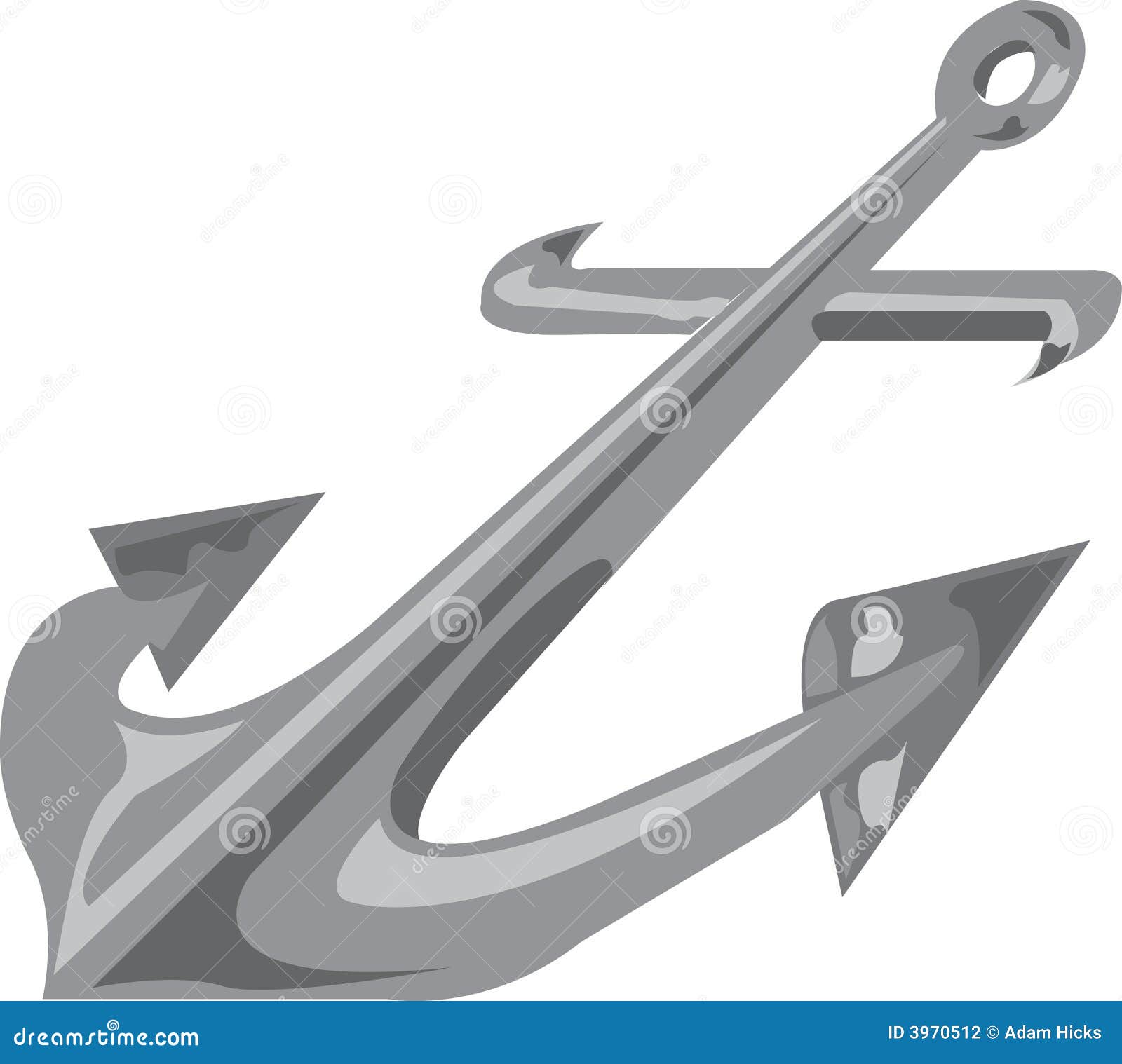 Ancla gris ilustración del vector. Ilustración de objeto - 3970512