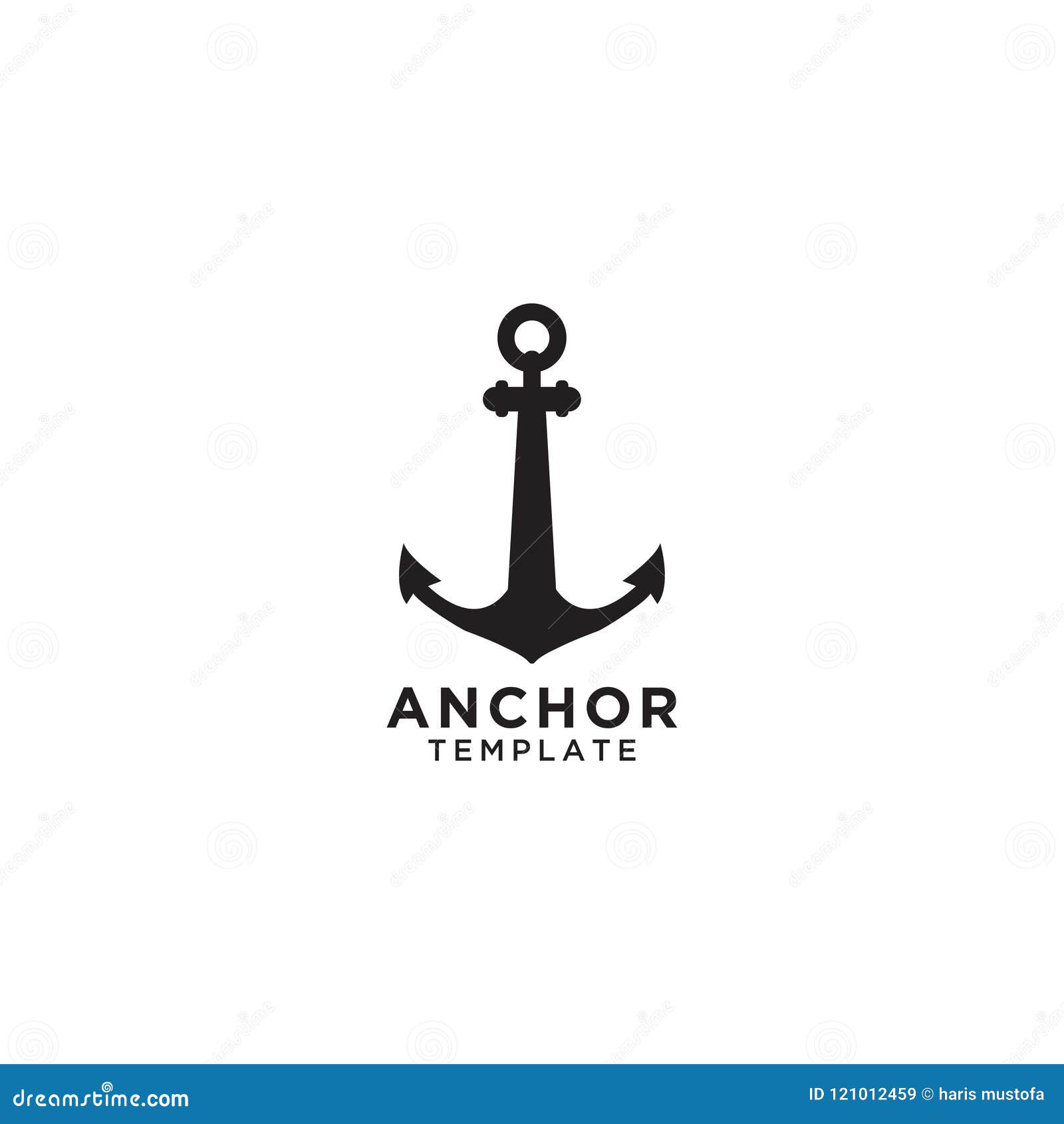 Ancla Logo Design Template ilustración del vector. Ilustración de ...