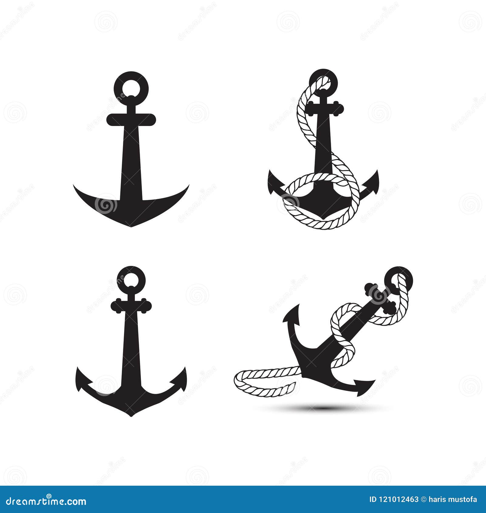 Ancla Logo Design Template ilustración del vector. Ilustración de ...