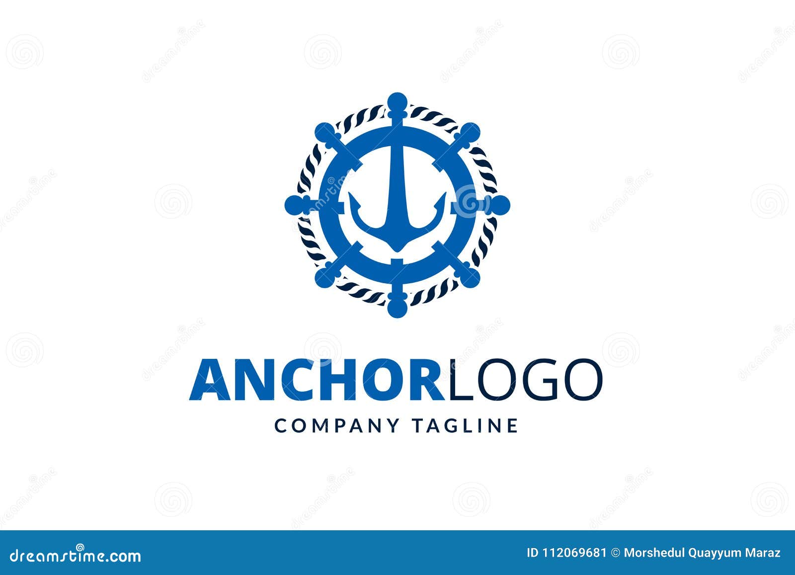 Ancla Logo Design Template Vector Ilustración del Vector - Ilustración ...