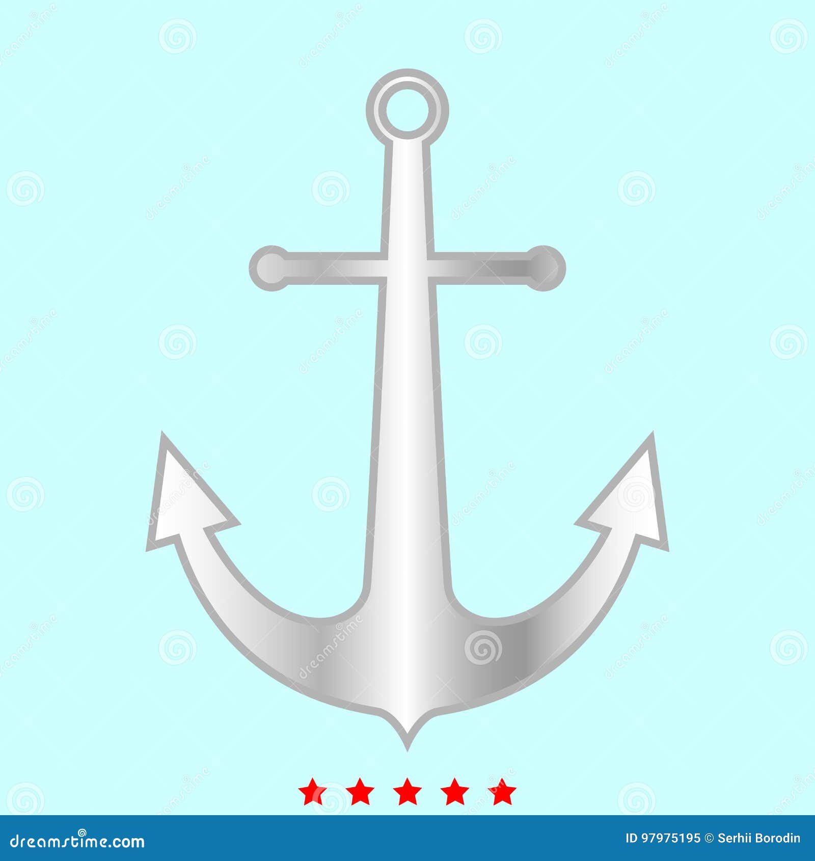 Ancla Marina Es Icono Del Color Ilustración del Vector - Ilustración de ...