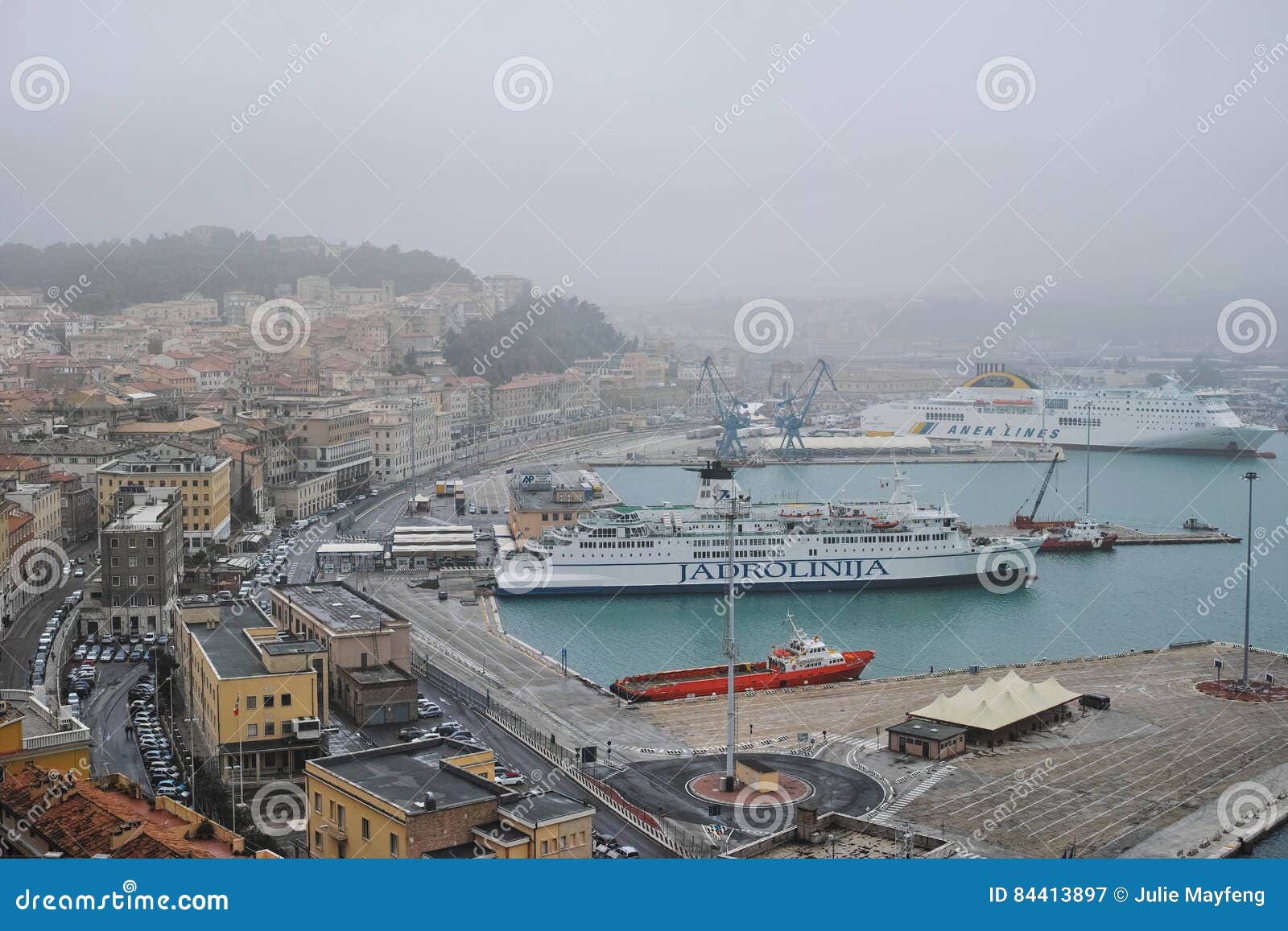 Ancona Harbor With Cruise Ships Editorial Photo | CartoonDealer.com ...