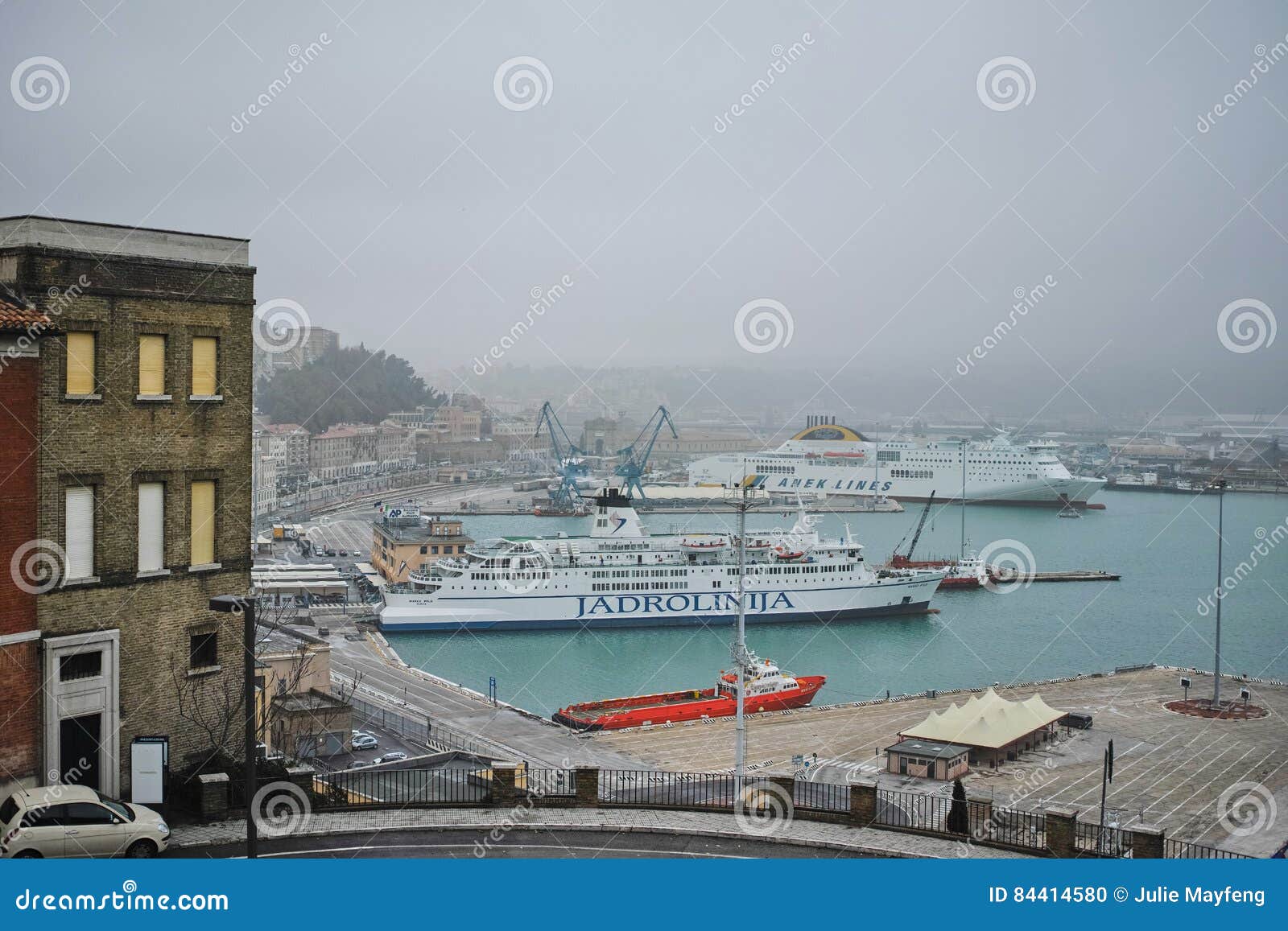 Ancona Harbor With Cruise Ships Editorial Photo | CartoonDealer.com ...