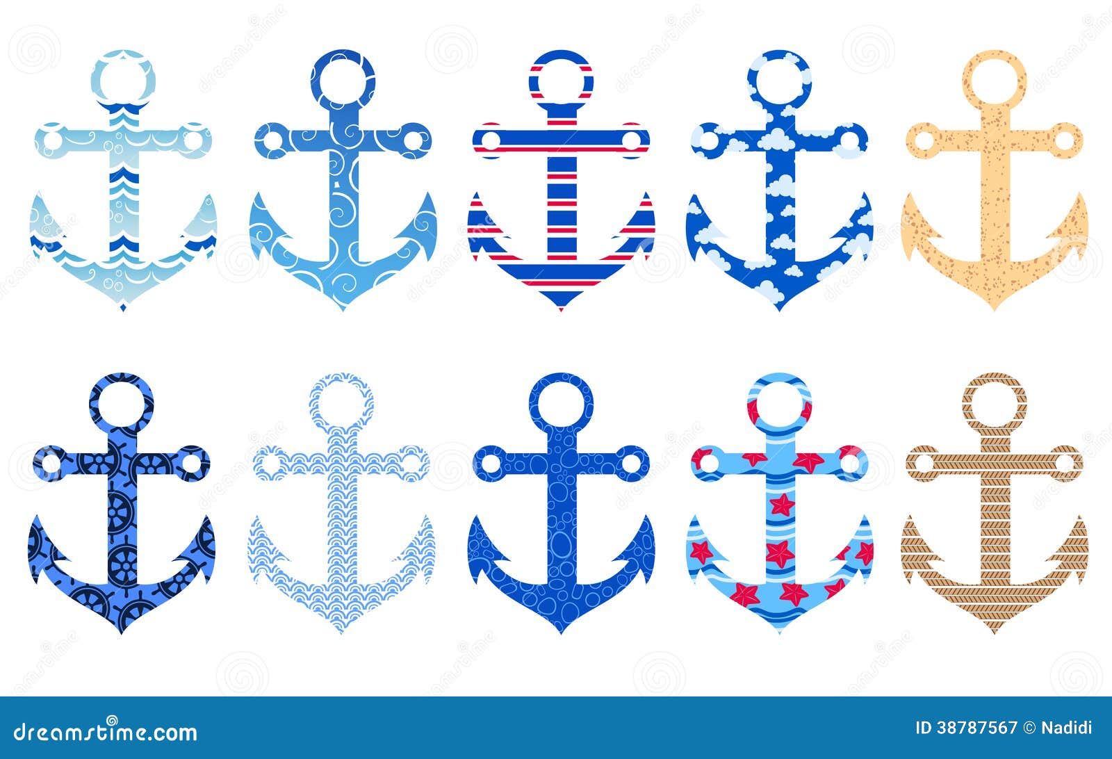 Ancore illustrazione vettoriale. Illustrazione di mare - 38787567