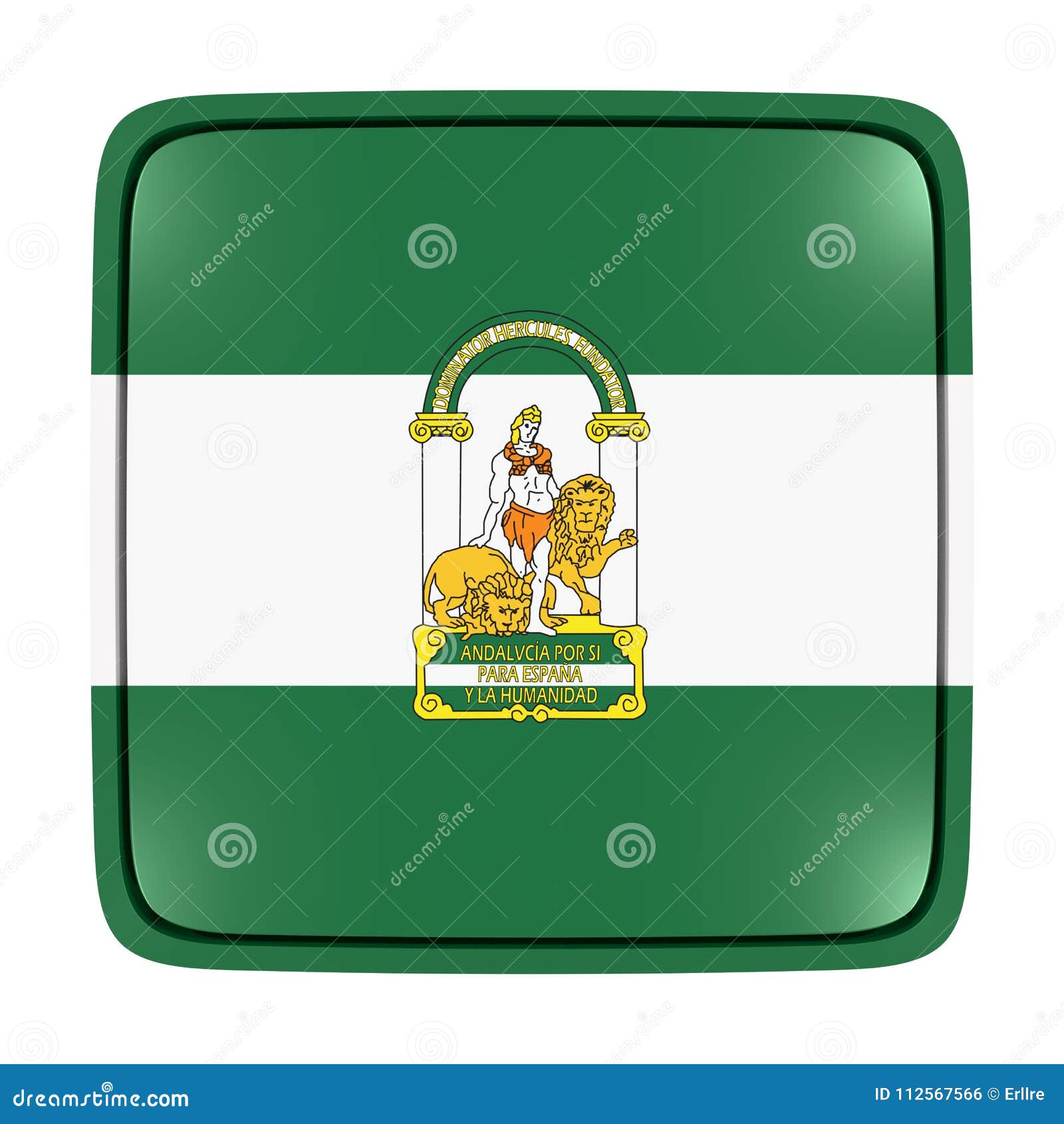 Andalucia flag icon stock illustration. Illustration of isolated ...