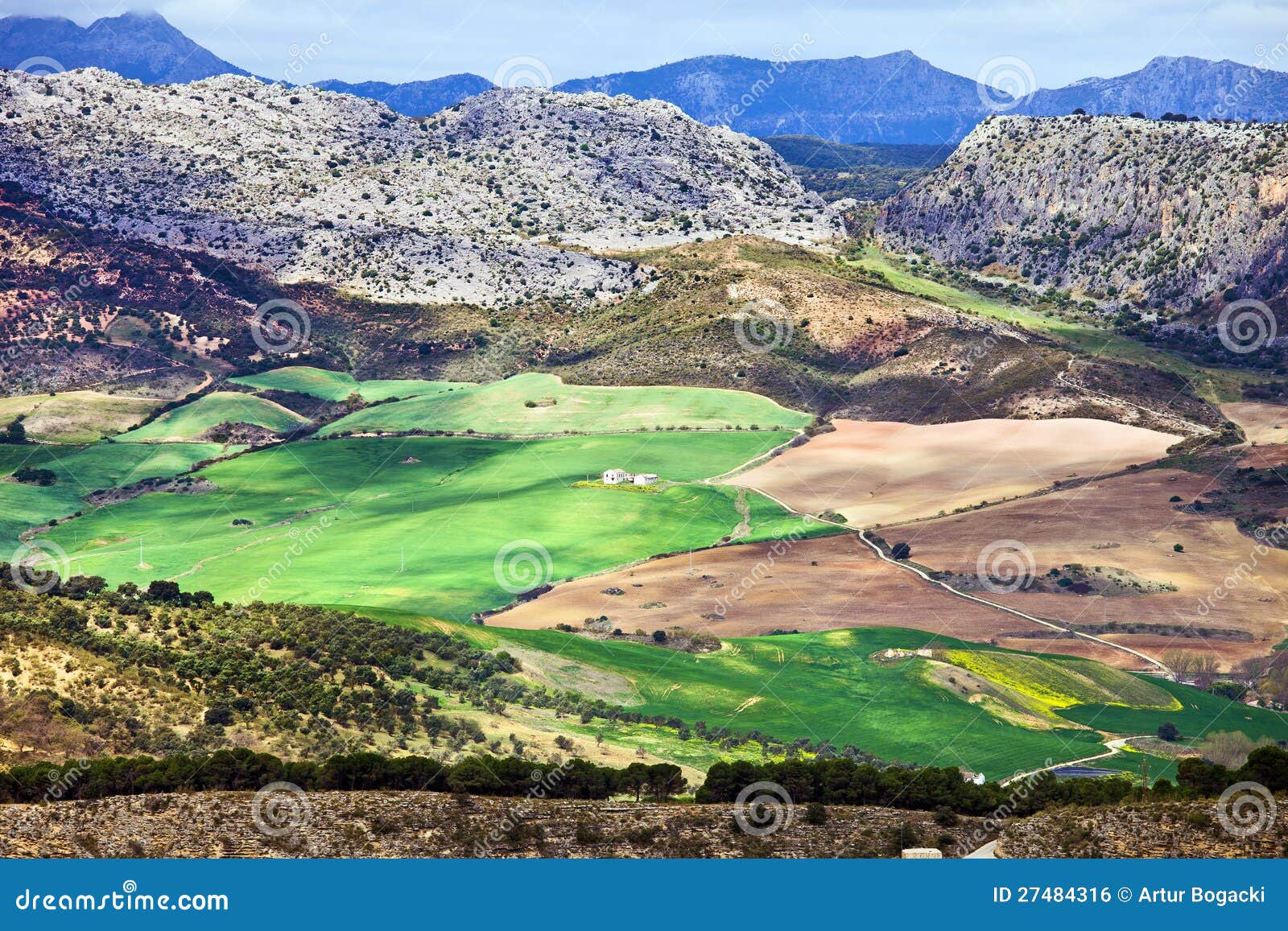 Andalucia Landscape in Spain Stock Photo - Image of europe, meadow ...