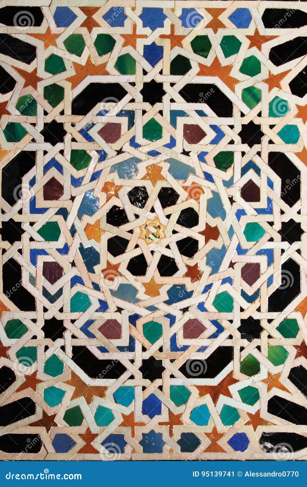 Andalusian Azulejo stock image. Image of flower, detail - 95139741