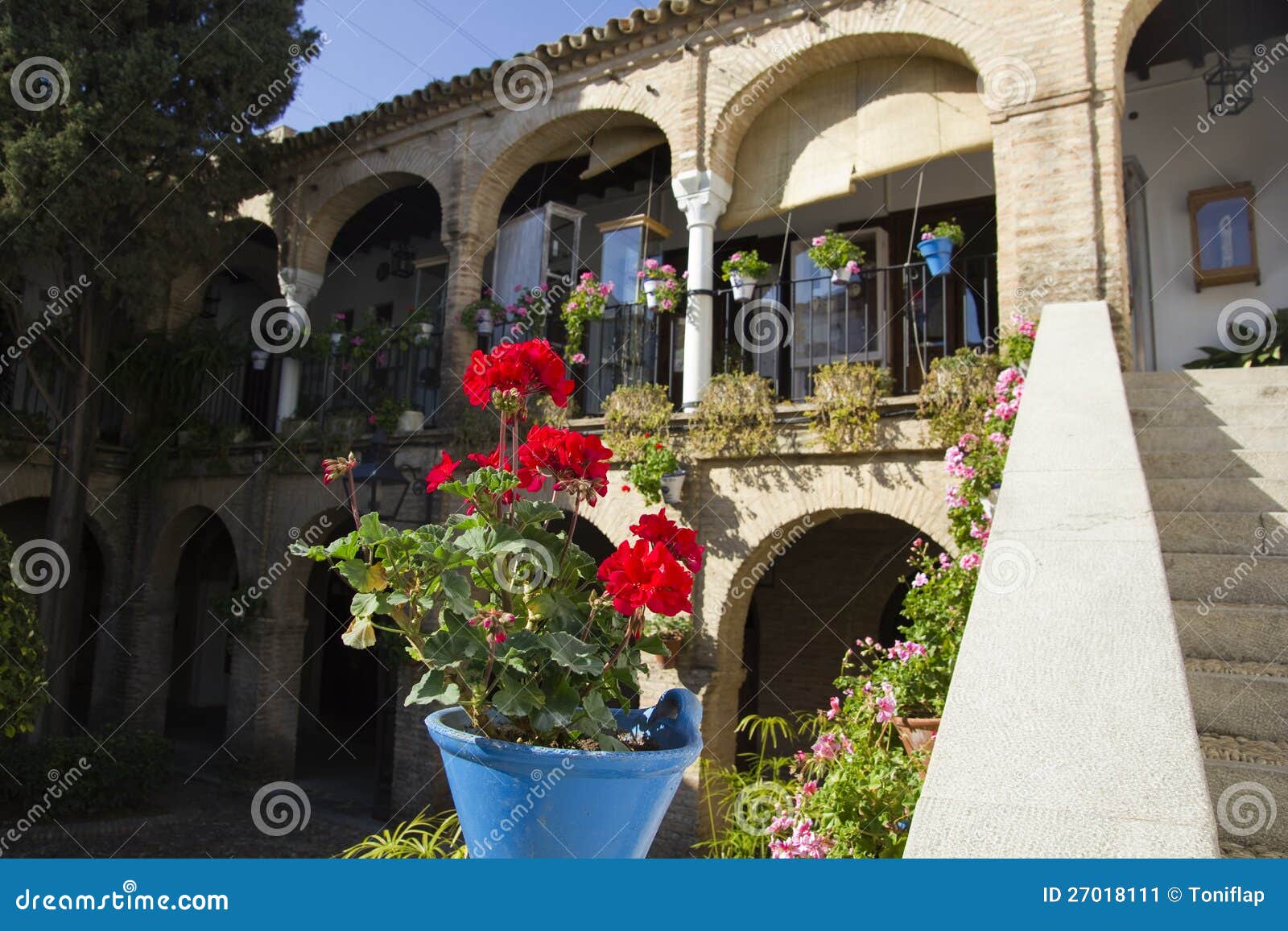Andalusian Patio stock image. Image of color, floral - 27018111