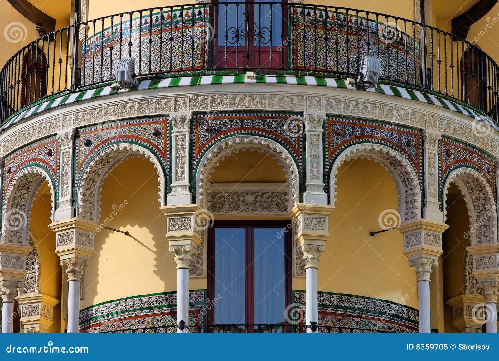 Andalusian Style Building in Sevilla Stock Image - Image of style ...