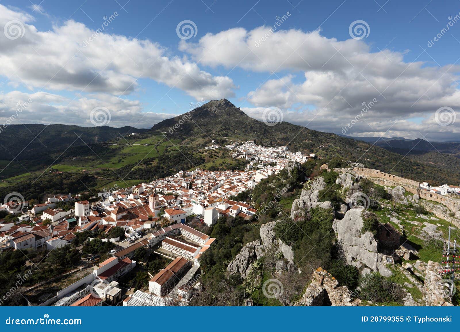 Andalusian Village Gaucin, Spain Stock Image - Image of traditional ...