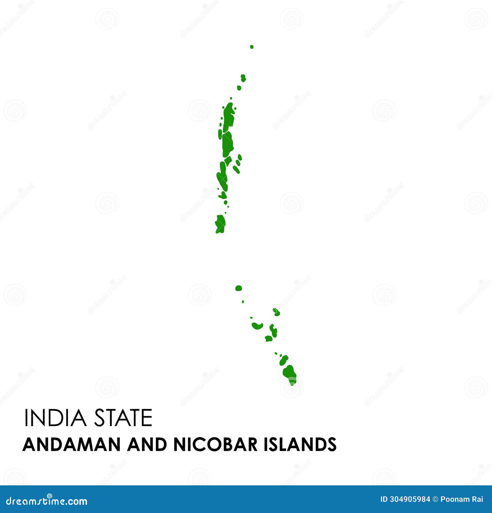 Andaman and Nicobar Islands Map of Indian State. Andaman and Nicobar ...