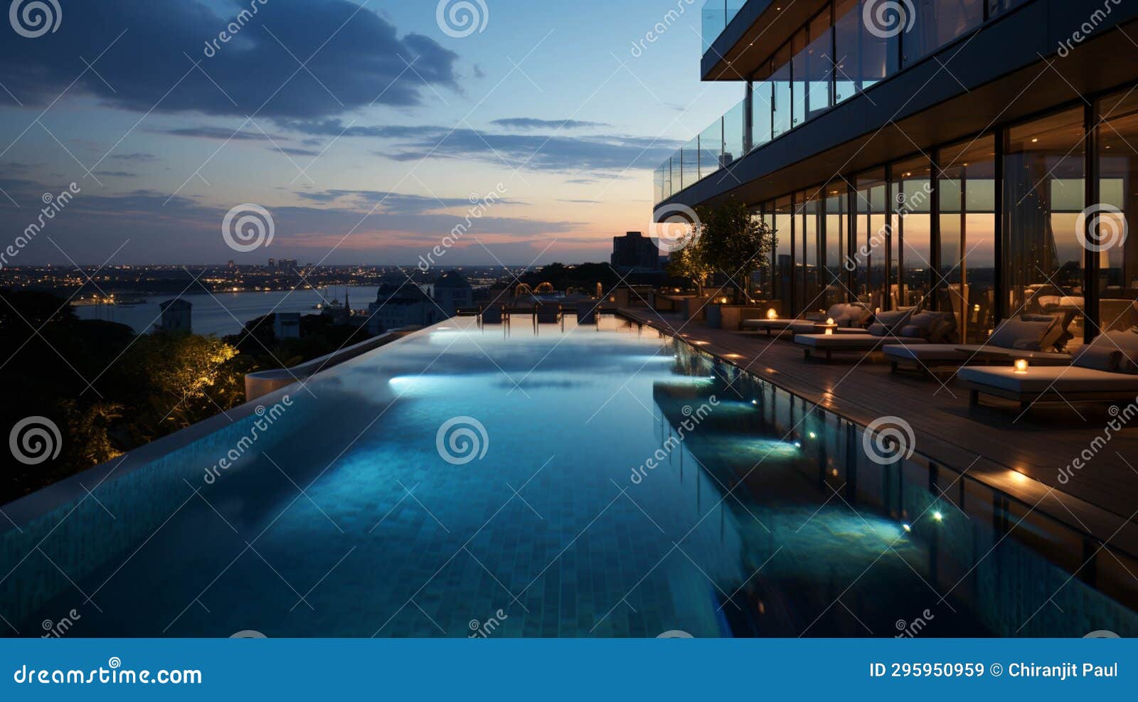 Andaz Singapore Full View at Sunset Moment Stock Image - Image of ...